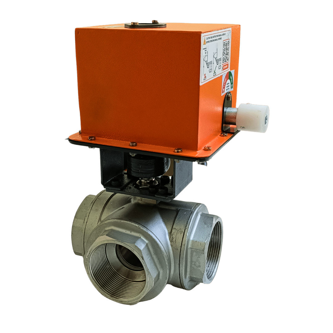 High Quality Electric Actuated Stainless Steel 3-Way Ball Valves ...
